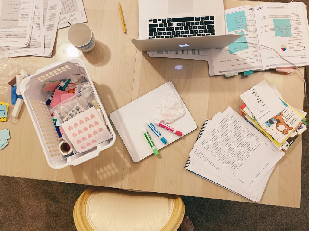 How I Organized My Distance Learning Workspace - Love Grows Learning